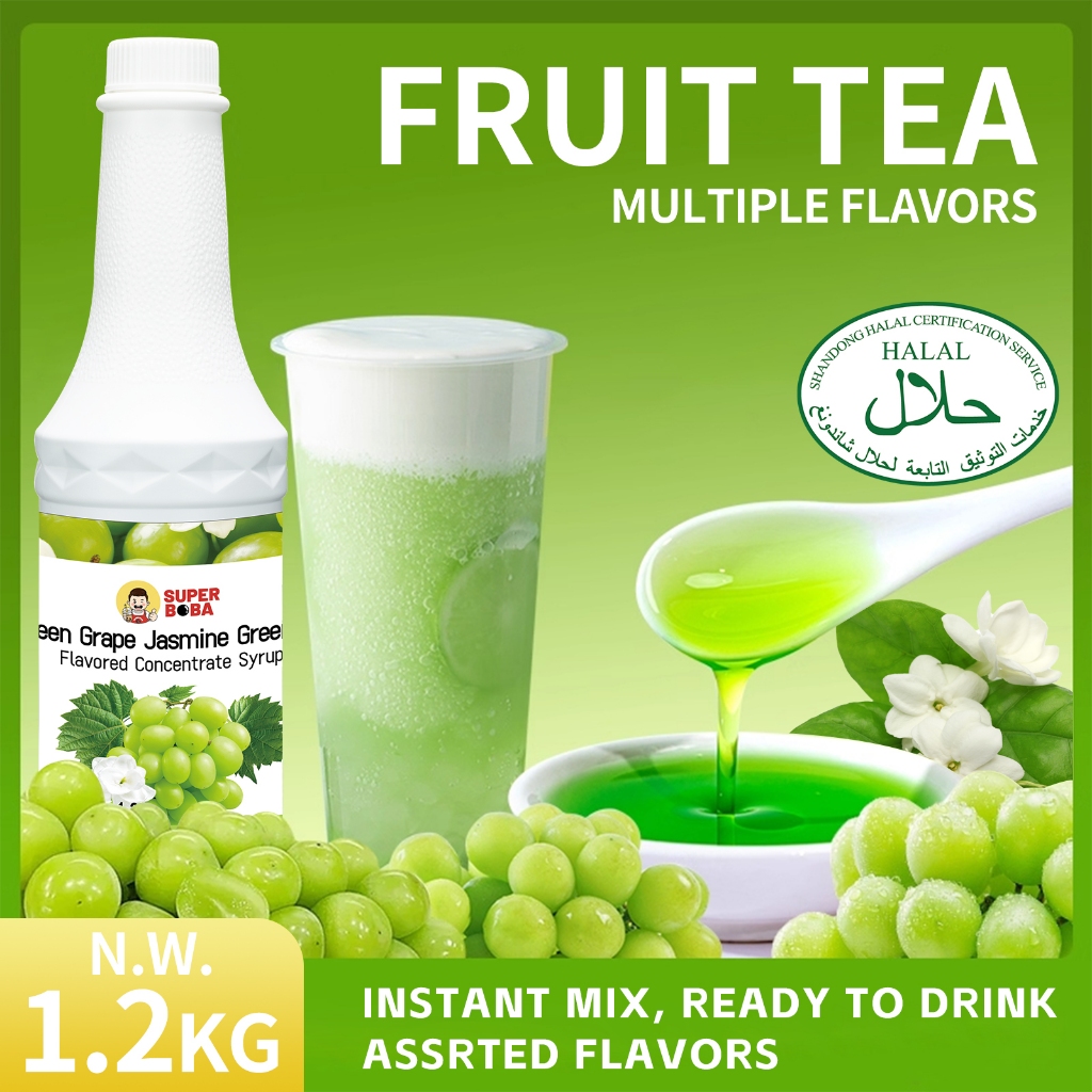 🔥HALAL Super Boba Concentrate Fruit Tea 1.2kg - New Series Concentrate ...