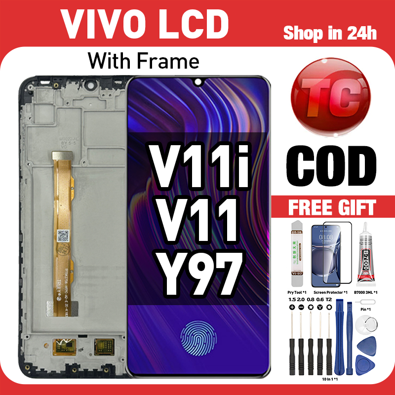 LCD with FRAME for VIVO V11i/ V11/ Y97 Compatible For Original Glass ...