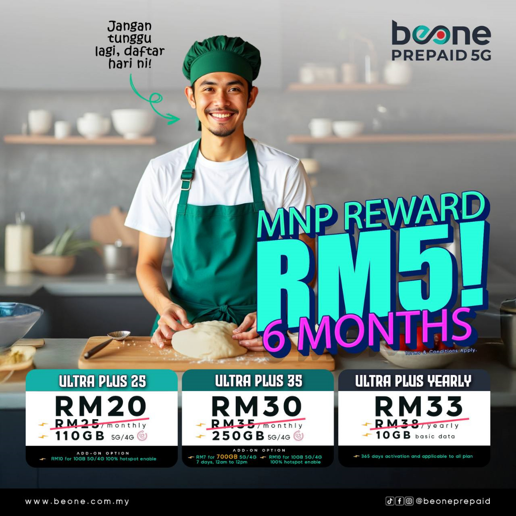 VVIP NO BeONE SIM | Internet Laju 110GB/250GB | 5G + Unlimited Call ...