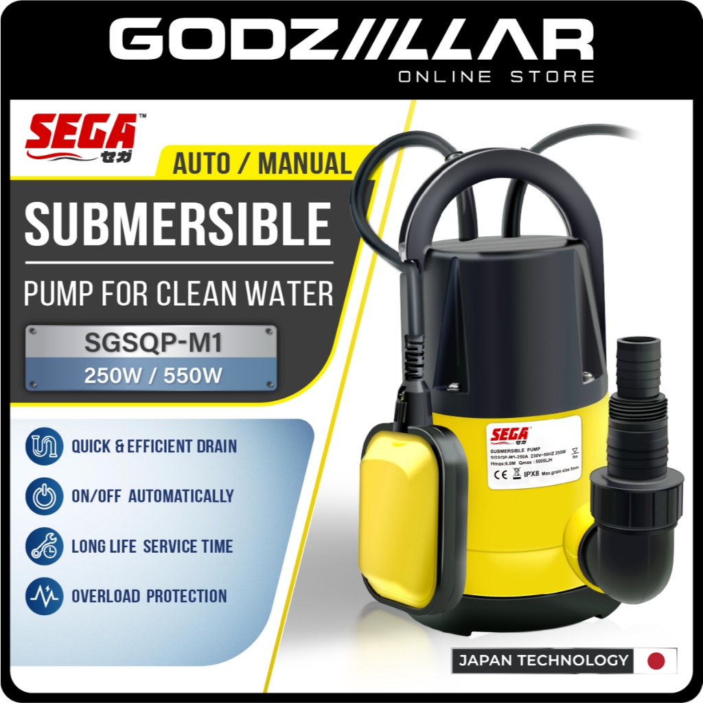 (Japan) Sega Submersible Automatic Water Pump 250W / 550W | Pam Kolam ...