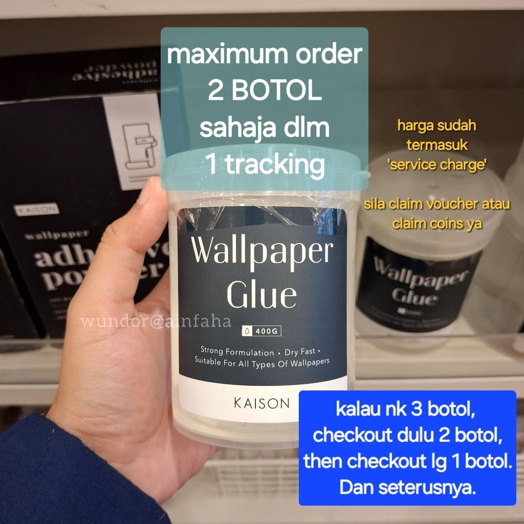 (WEEKEND) 2 pcs only in 1 tracking - Kaison wallpaper glue 400g / powder 180g | Shopee Malaysia