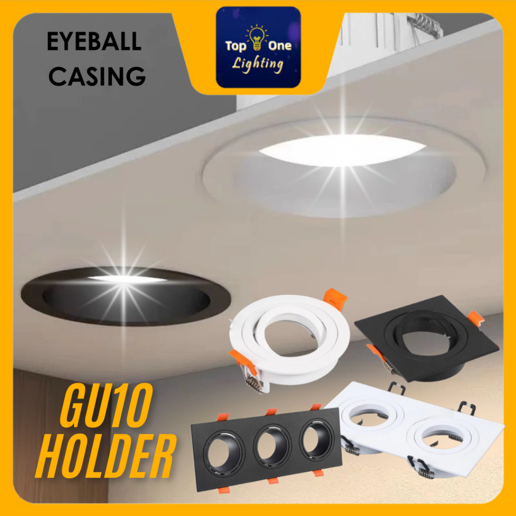 LED Eyeball Fitting/Casing Eyeball Frame Black/White Downlight Casing ...