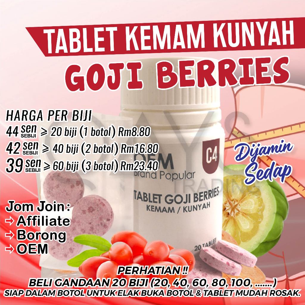 Lelong C4 Tablet Goji Berries Brand Popular & Sedap | Shopee Malaysia