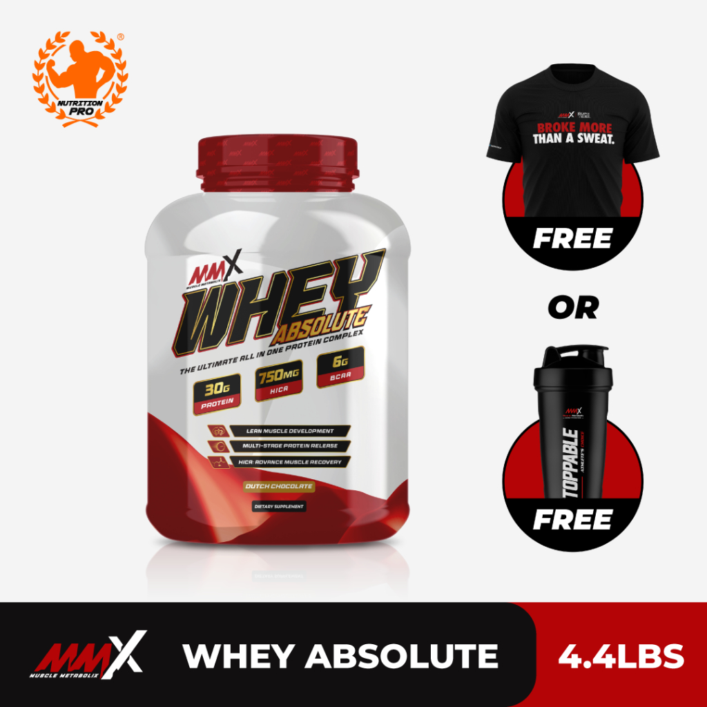 MMX ABSOLUTE WHEY 4.4LBS-50Serv+Whey Protein+Build Lean Muscle+Weight ...