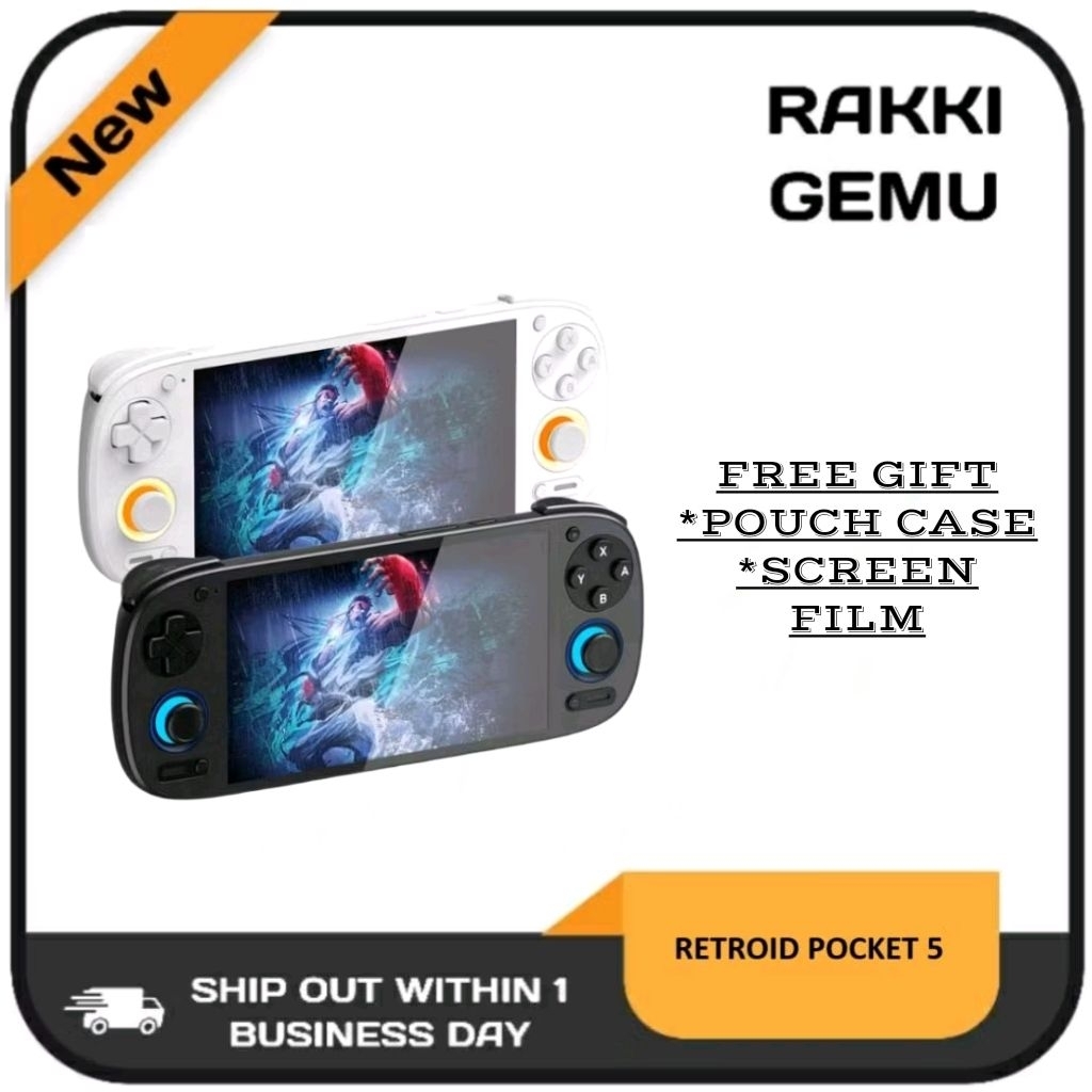 Retroid Pocket 5 Handheld Game Console 5.5" AMOLED Screen Android13 ...