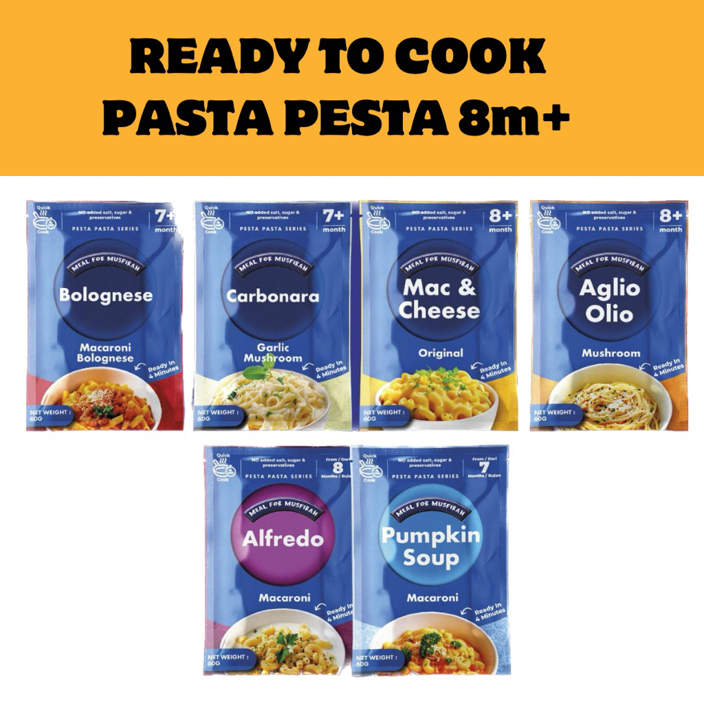Meal for Musfirah MFM- Ready To Cook Pasta Pesta Pastay Baby Bubur ...
