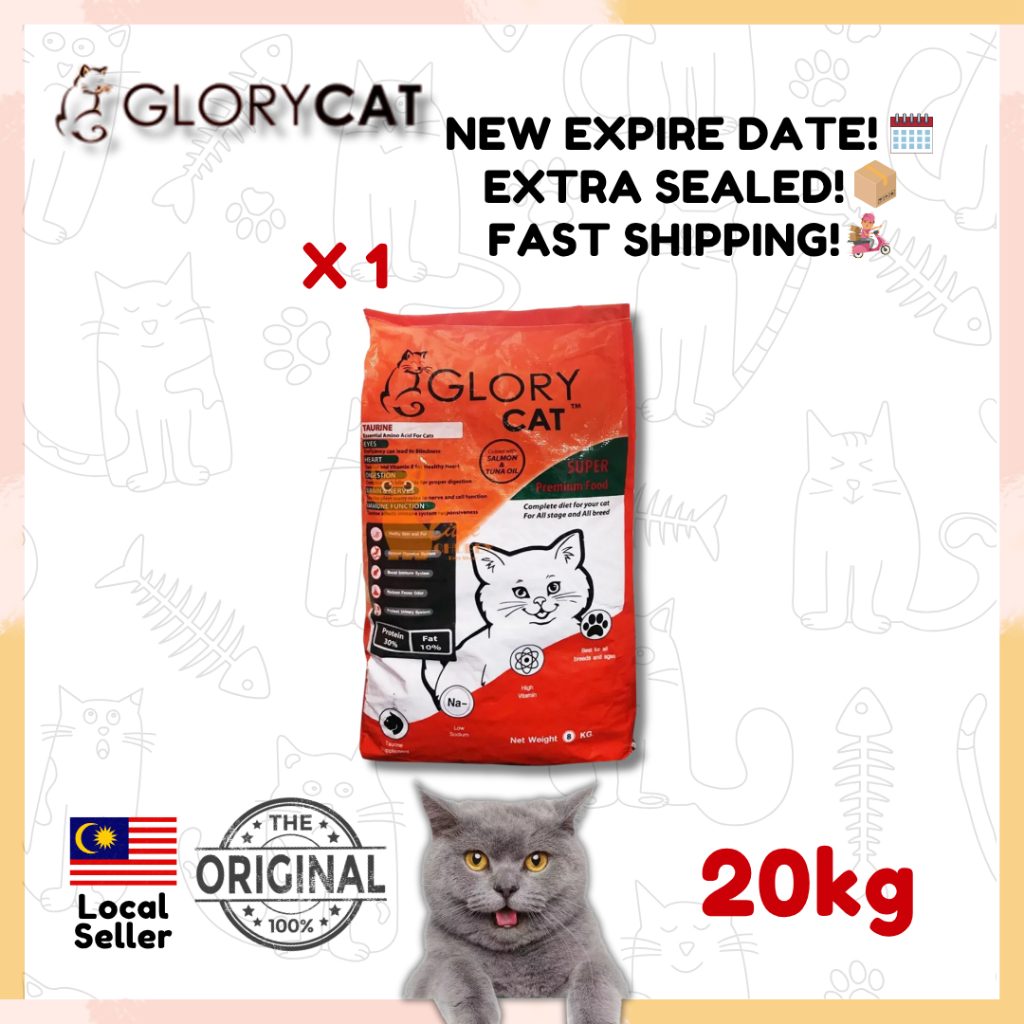 🌟100% ORIGINAL🌟 GLORY CAT DRY FOOD / MAKANAN KUCING / KIBBLE 20KG ...