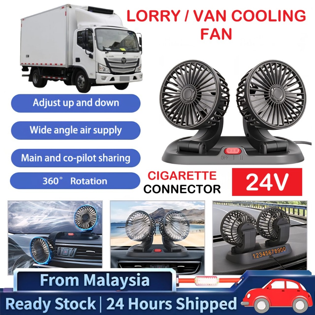 Car Fan Air Cooler Ventilador 24V Fan Cooling Lorry Truck Van Back Seat ...