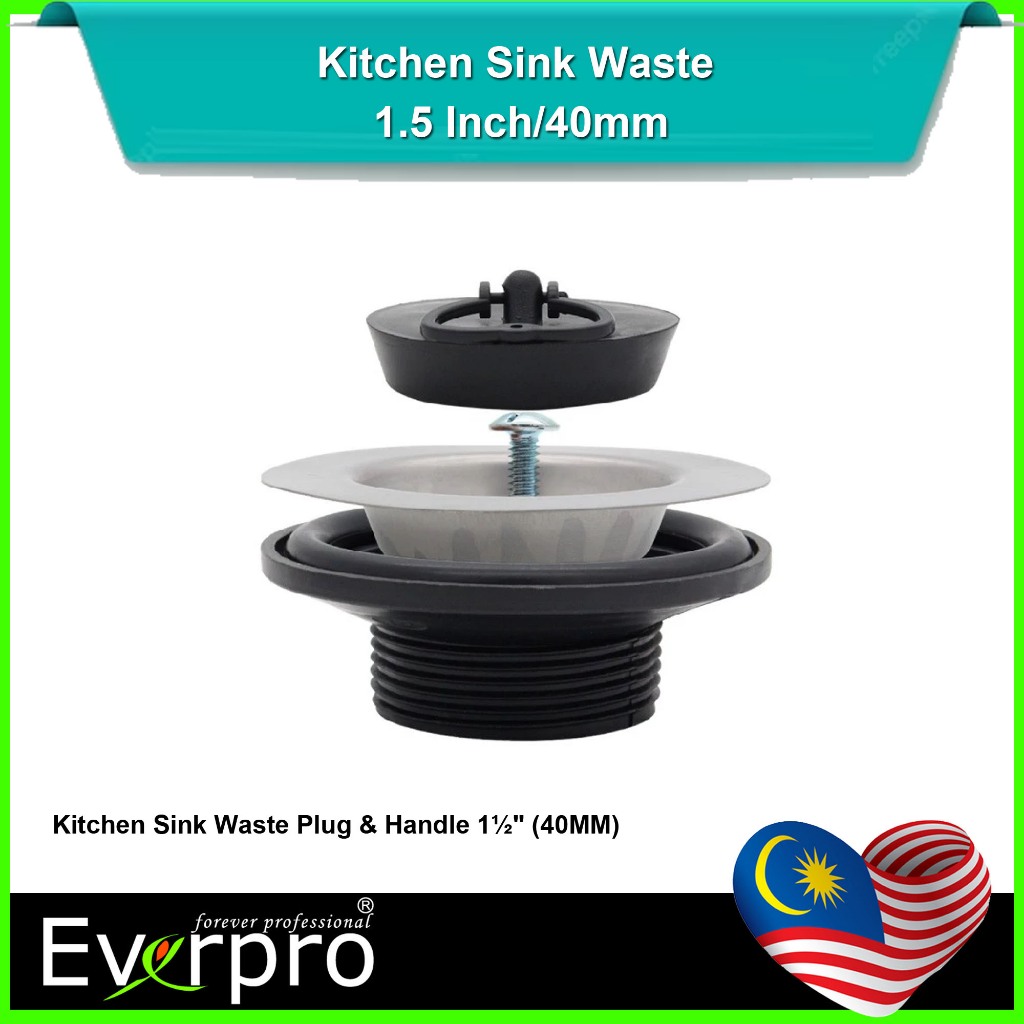 Kitchen Sink Waste Plug & Handle 1½" (40MM) | Shopee Malaysia