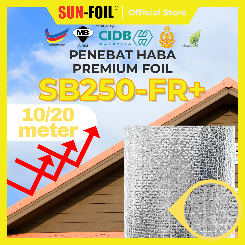 SUNFOIL Bubble Foil Series SB250-FR+ (1.2m x 10m/1.2m x 20m) Bubble ...