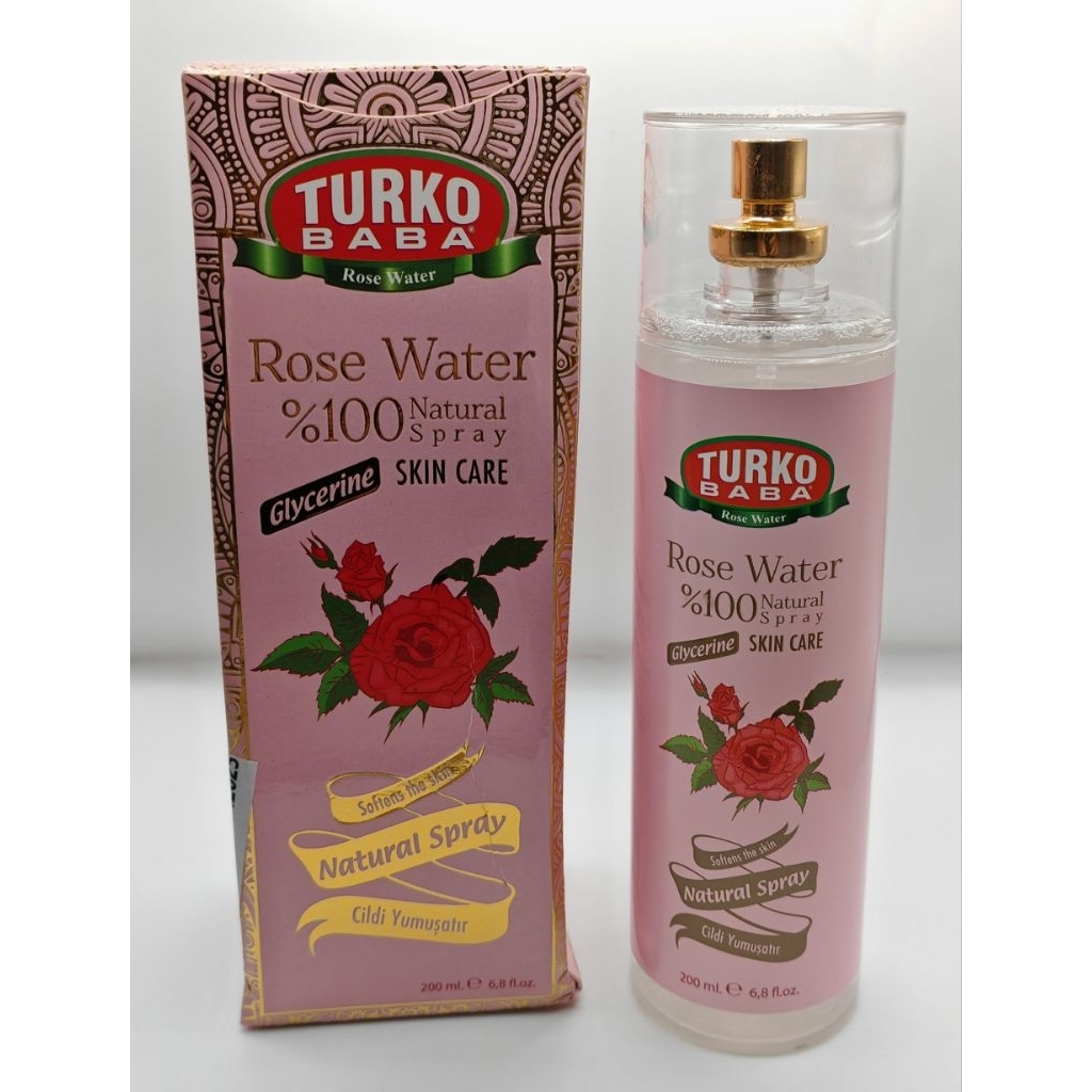Rose Turko Baba Rose Water Glycerine Spray 100% Natural Rose Water with ...