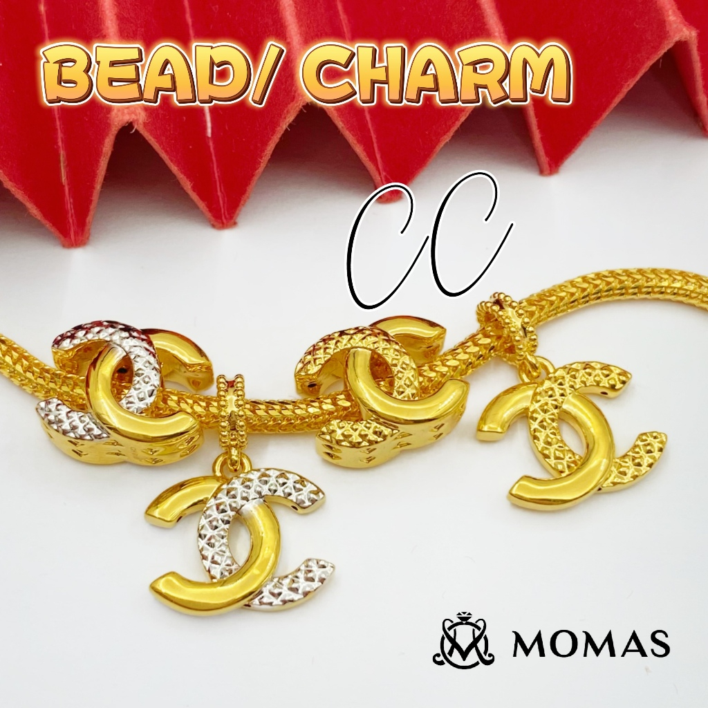 MOMAS Charm Emas 916 Tulen Bead Emas 916 Original Loket Emas 916 Buah ...