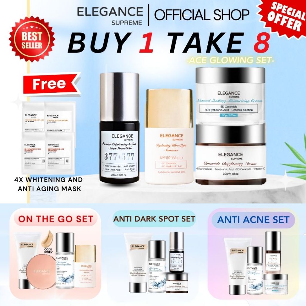 [4PCS SET] ACE COMBO ELEGANCE SUPREME 4PCS - Acne-prone skin staying up ...