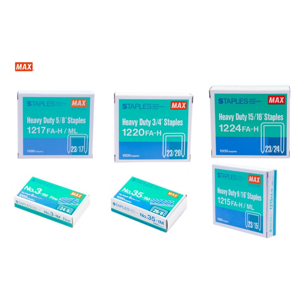 MAX Brand Staples Variety (No:3-1M/35--1M/1215FA-H/1217FA-H/1220FA-H ...