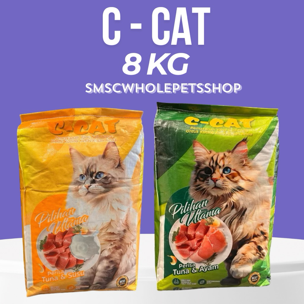 C Cat 8kg / Makanan Kucing / Tuna & Susu / Tuna & Ayam | Shopee Malaysia