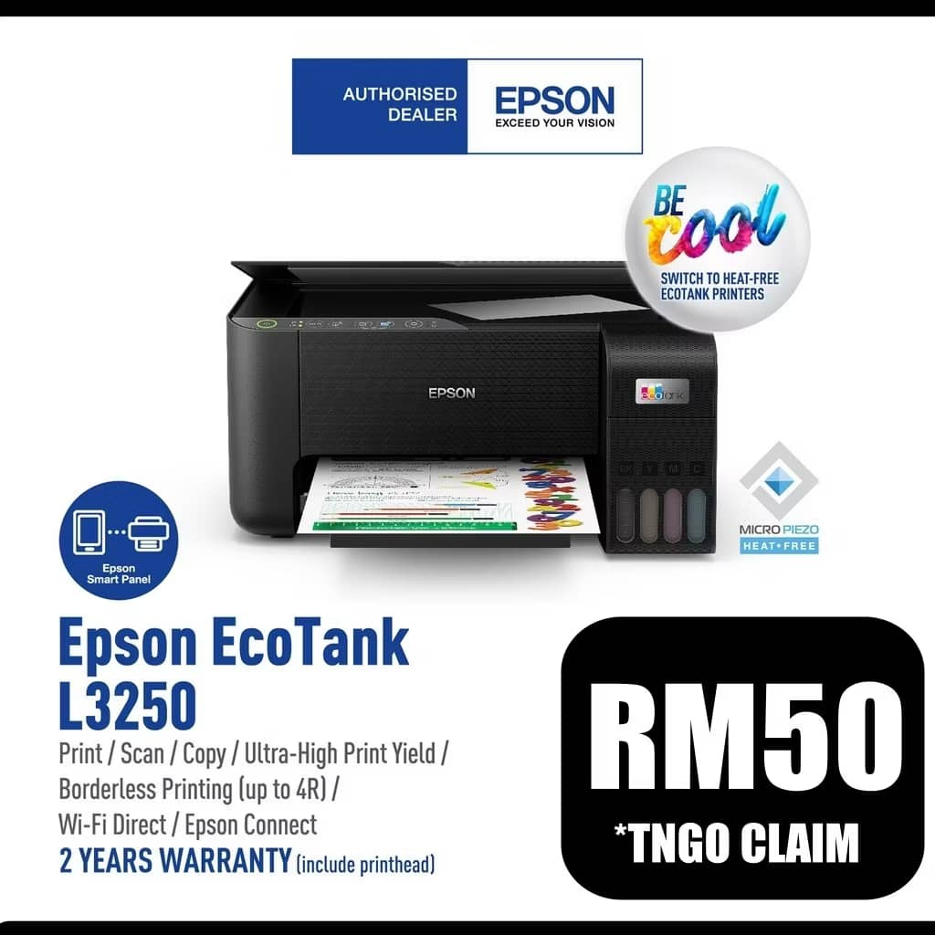 Epson L3210 L3250 L3256 EPSON L3250 Ink Tank Wi-Fi Printer. G2010 G3010 ...