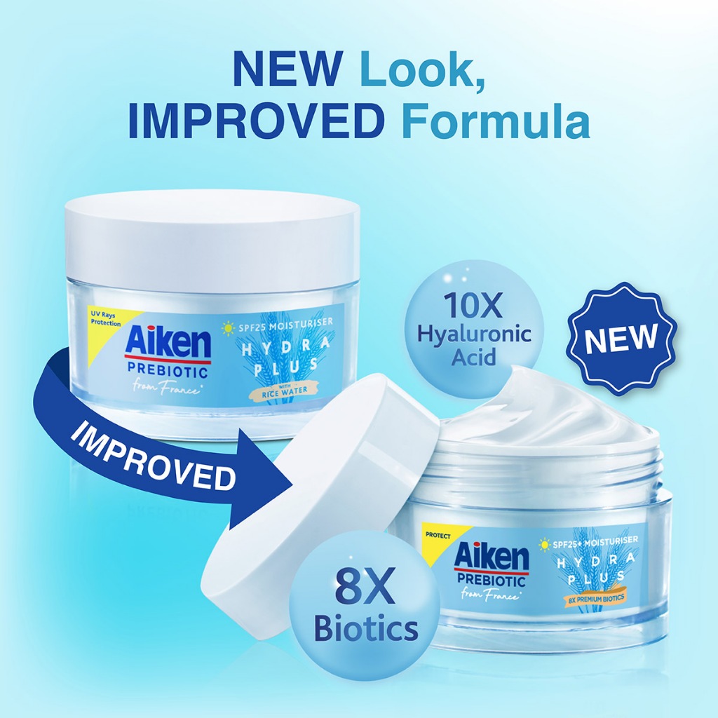 AIKEN Prebiotic Hydra Plus SPF25 Moisturiser 40g | Protect Skin From UV ...