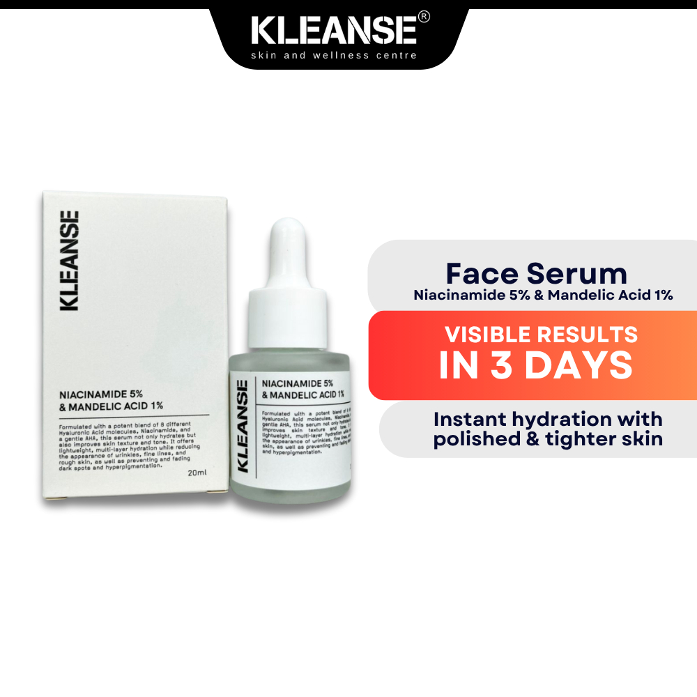 KLEANSE Niacinamide 5% & Mandelic Acid 1% Serum Refines Skin Texture Repair Skin Barrier Oil ...
