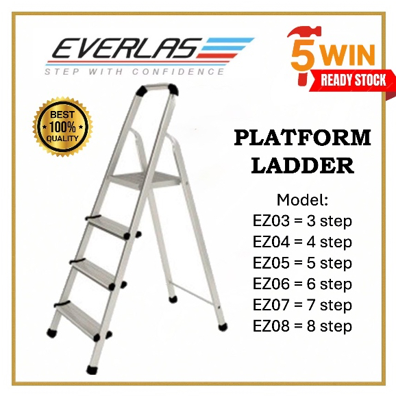 EVERLAST Large Step Platform Ladder 🔥 Ready Stocks 🔥 EZ-Series ...
