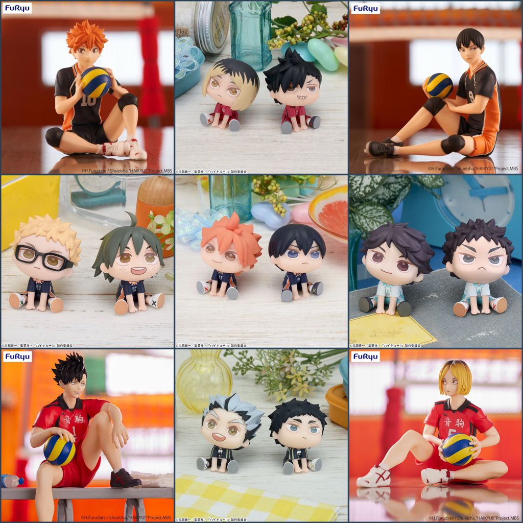 FURYU Haikyuu!! Noodle Stopper Figure Kageyama Kenma Tsukki Hinata ...