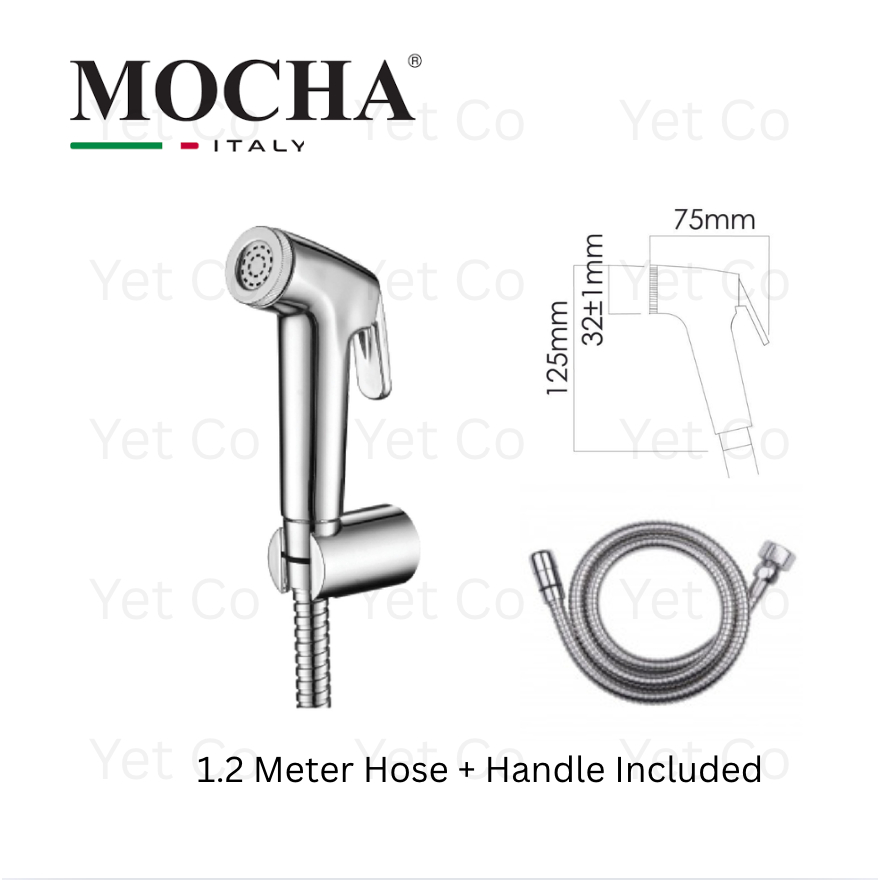 ORIGINAL Mocha Italy M55-CR Bathroom Hand Bidet Set (1.2 Meter Hose ...