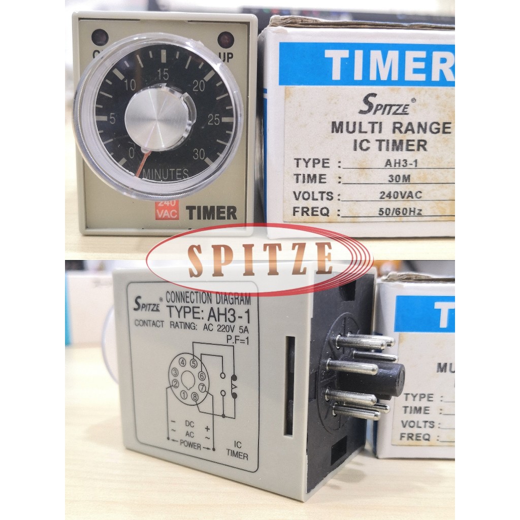 MULTI/SINGLE -RANGE ANALOGUE TIMER AC/DC 24V/240V ANLY/FUJI/SPITZE ...
