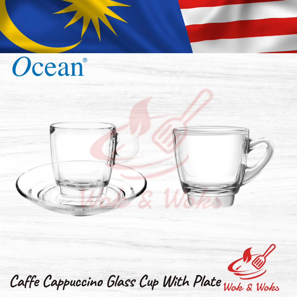 Ocean Brand Caffe Cappuccino Glass Cup / Cawan Kaca Caffe Cappuccino ...