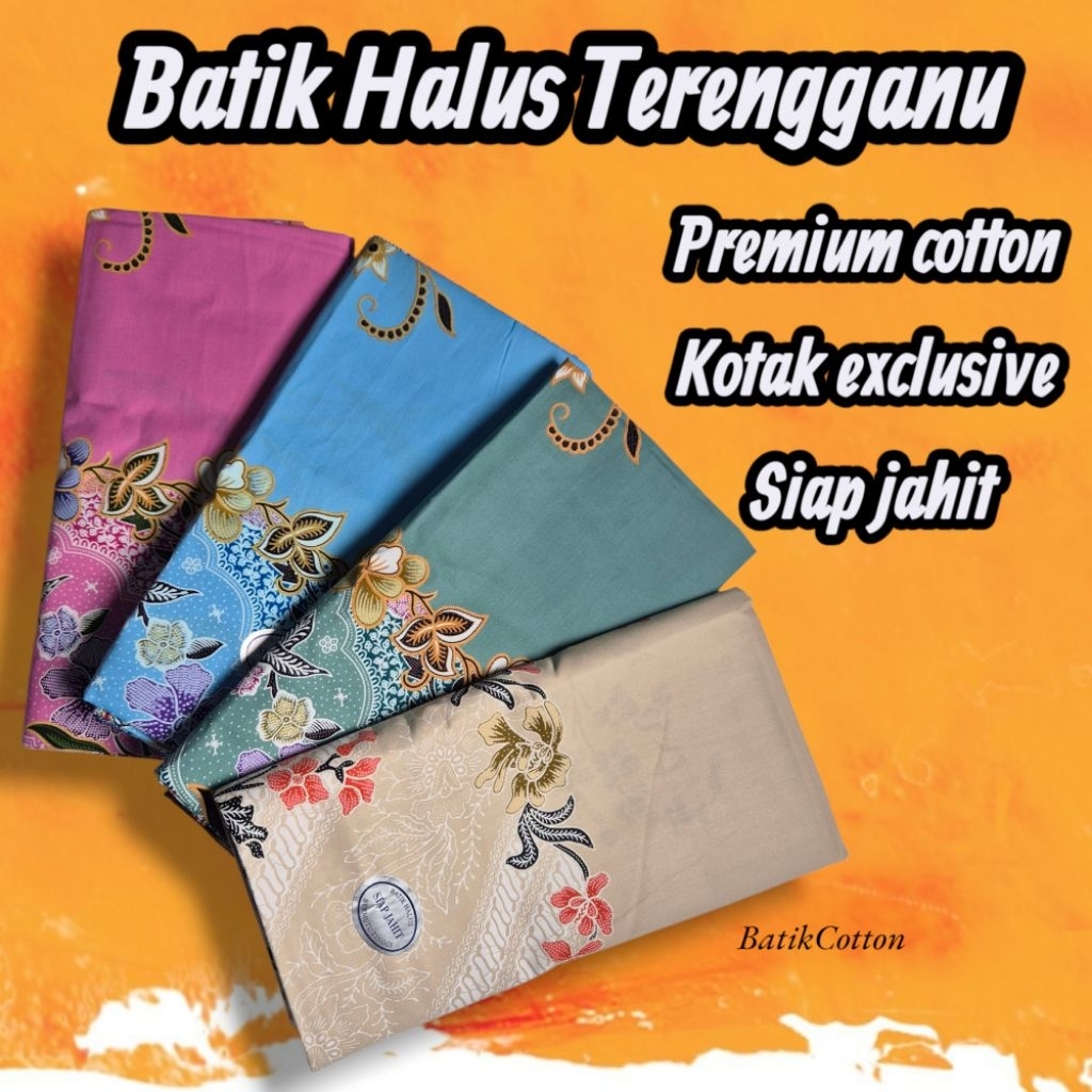 Kain Batik Halus Terengganu Cotton Serumpun Mas siap jahit 100% cotton ...