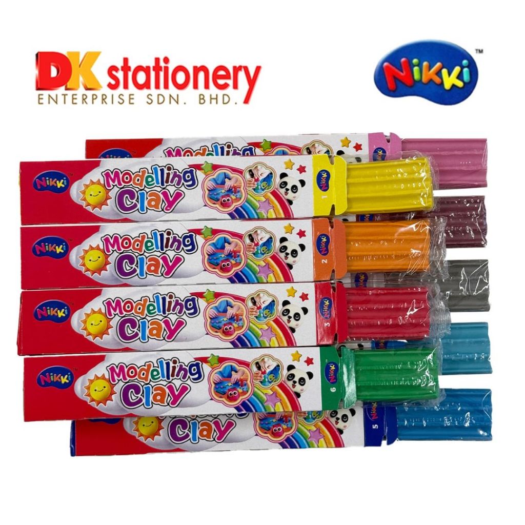 Nikki Modelling Clay 12 Colors/ Plasticine / Tanah Liat Pemodelan - non ...