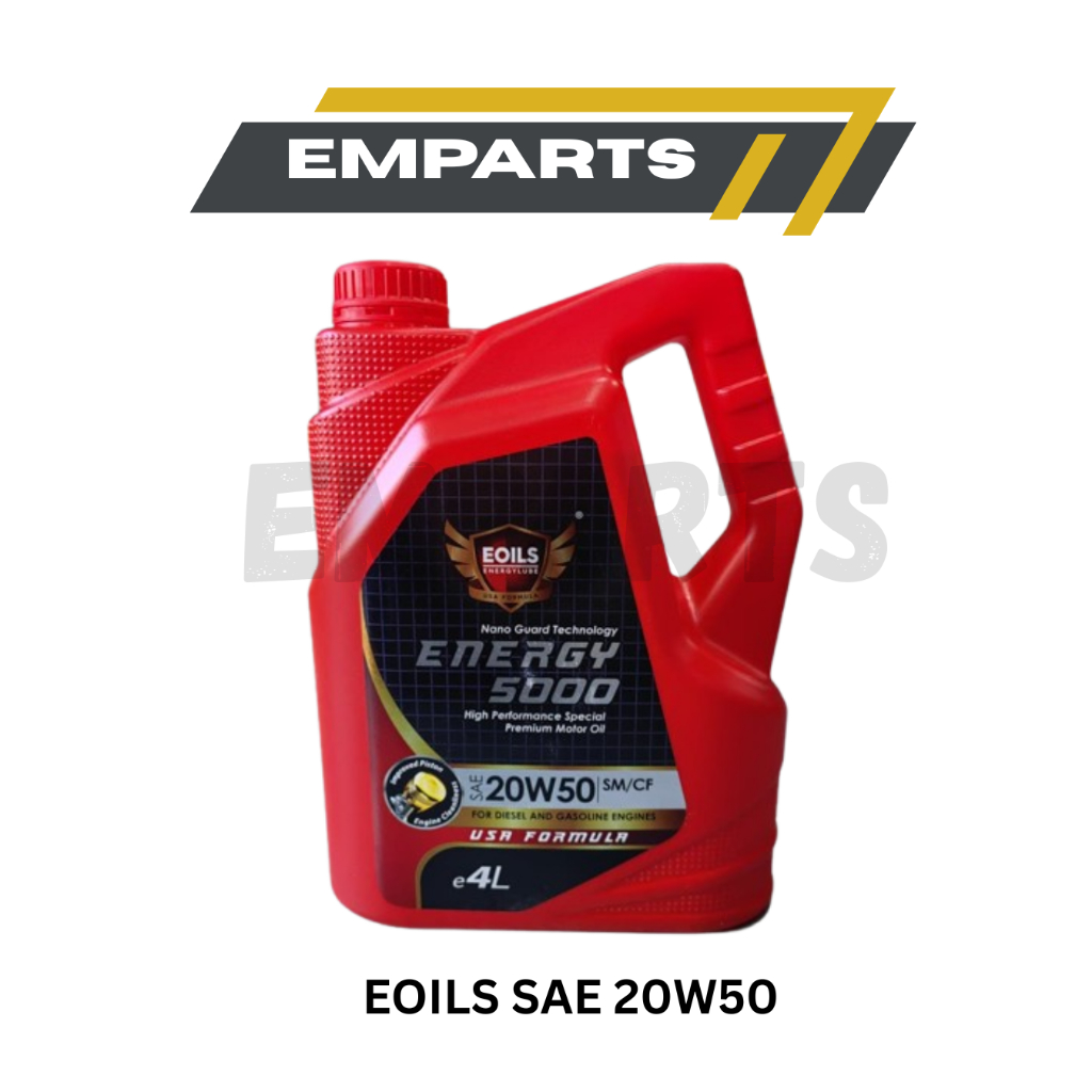 100% ORIGINAL EOILS ENERGY 5000 ENGINE OIL SAE 20W50 Minyak Engine ...