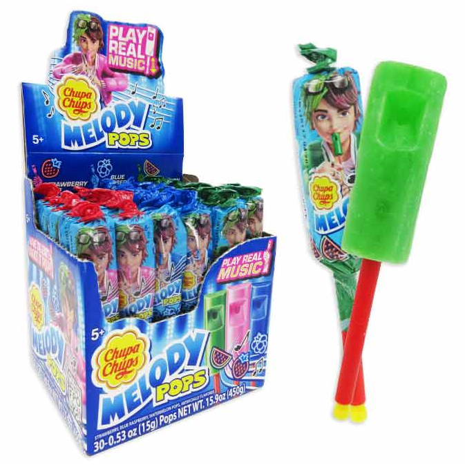 Chupa Chups Melody Pops Whistle Sweet Candy Lolipop Grape [16's x 15g ...