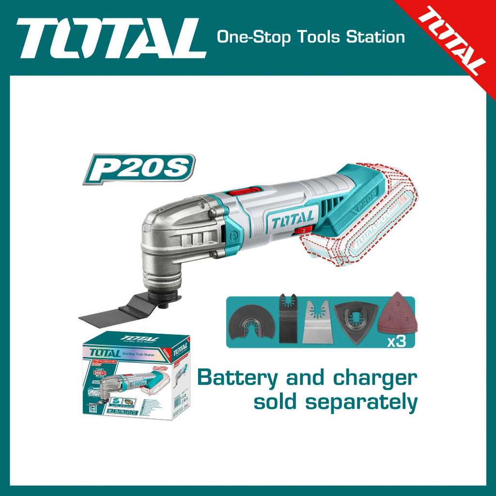 TOTAL Cordless multi-tool 20V TMLI2022 | Shopee Malaysia