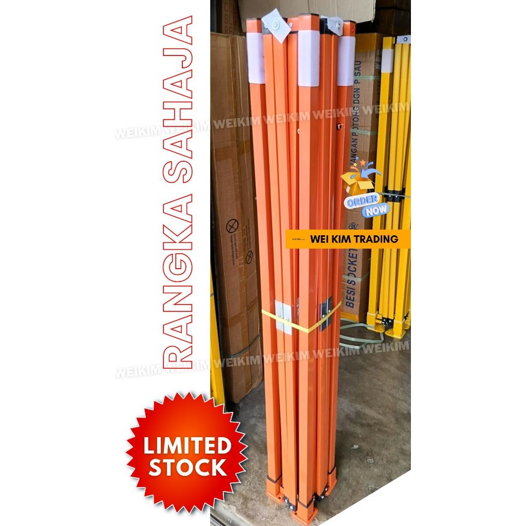 [BESI SAHAJA] 3Mx3M utk khemah lipat (Roof Height 80cm)(Corner Tiang ...