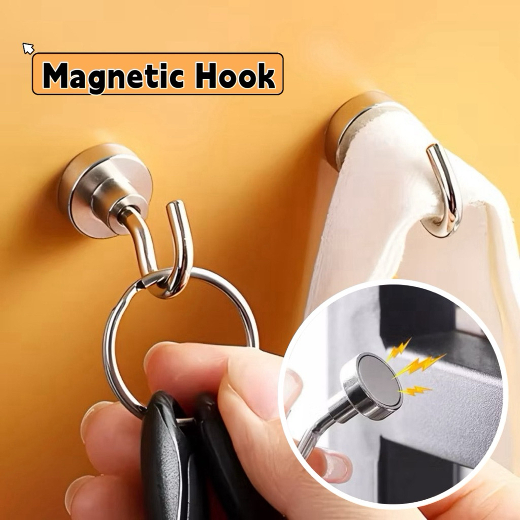 Strong Magnet Hook Hanger Power Magnetic Hook Holder Hanging Storage ...