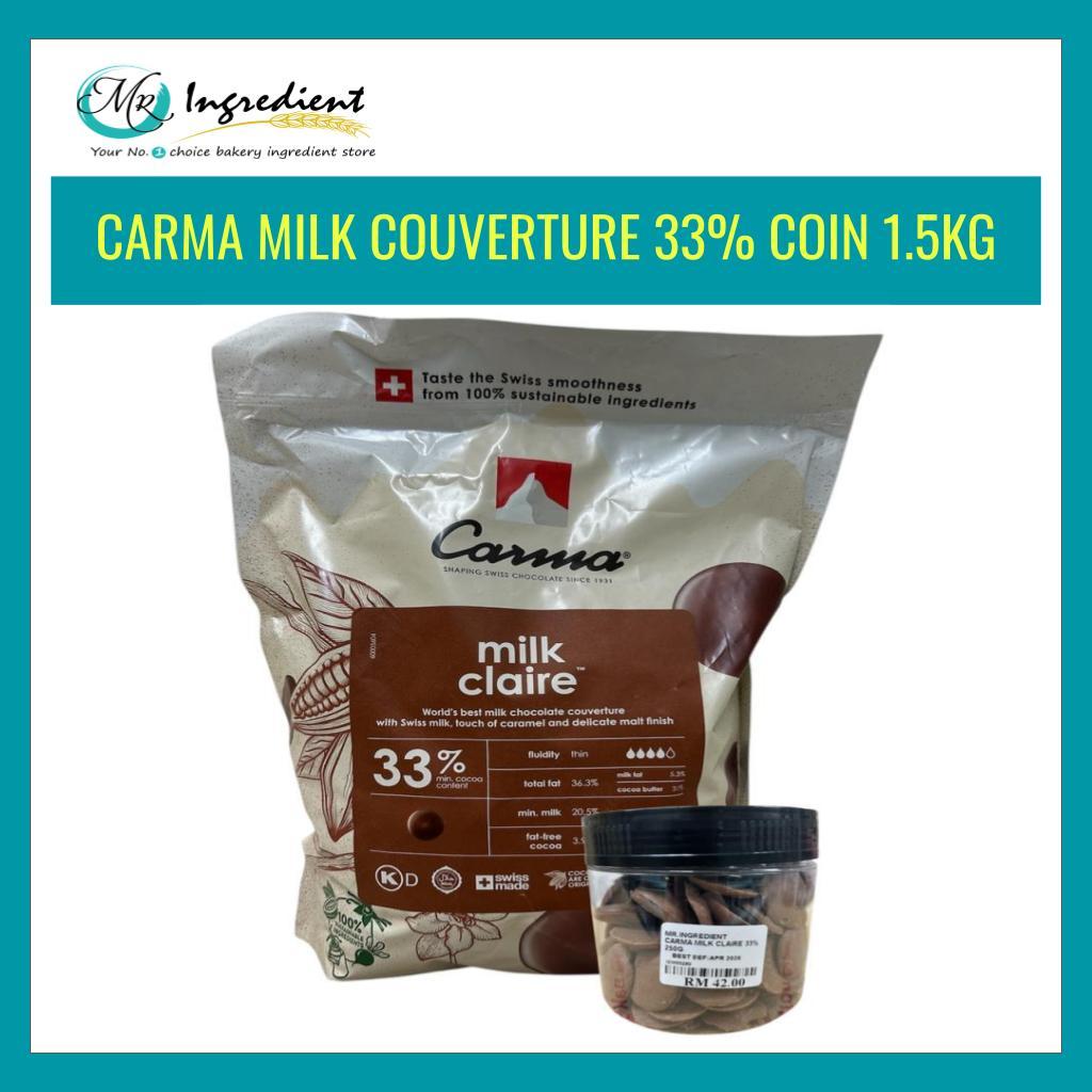 CARMA MILK CLAIRE COUVERTURE CHOCOLATE COIN 33% 250KG [HALAL] | Shopee ...