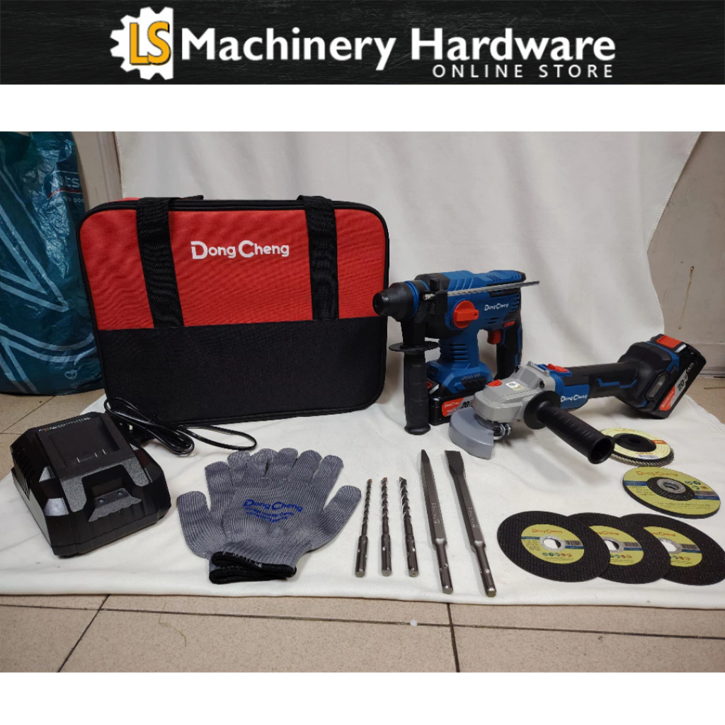 DONGCHENG DCKIT-10 Cordless Brushless Rotary Hammer DCZC22+ Cordless ...