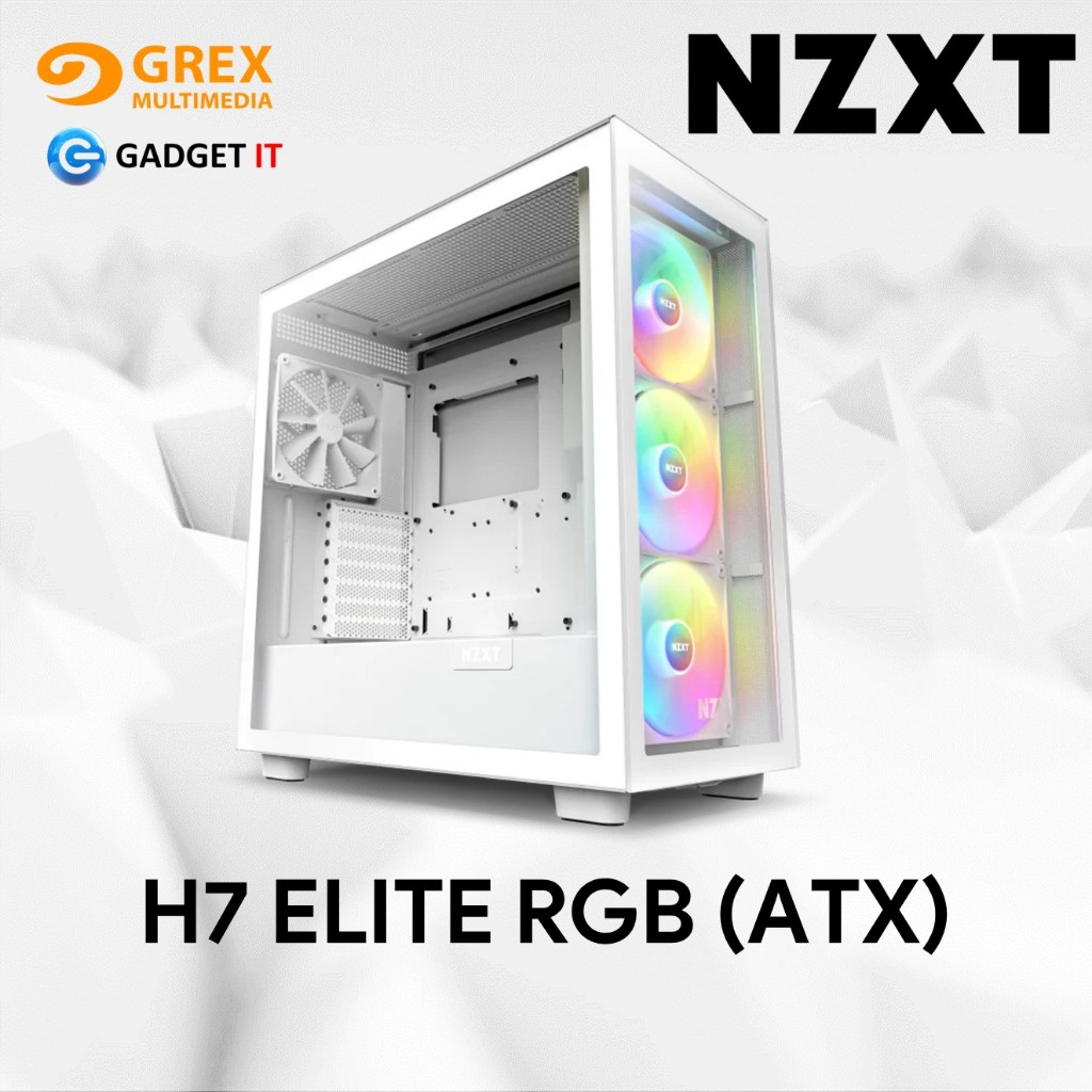 NZXT H7 ELITE RGB 2023 | PREMIUM MID-TOWER | HIGH AIRFLOW ATX PC CASE ...