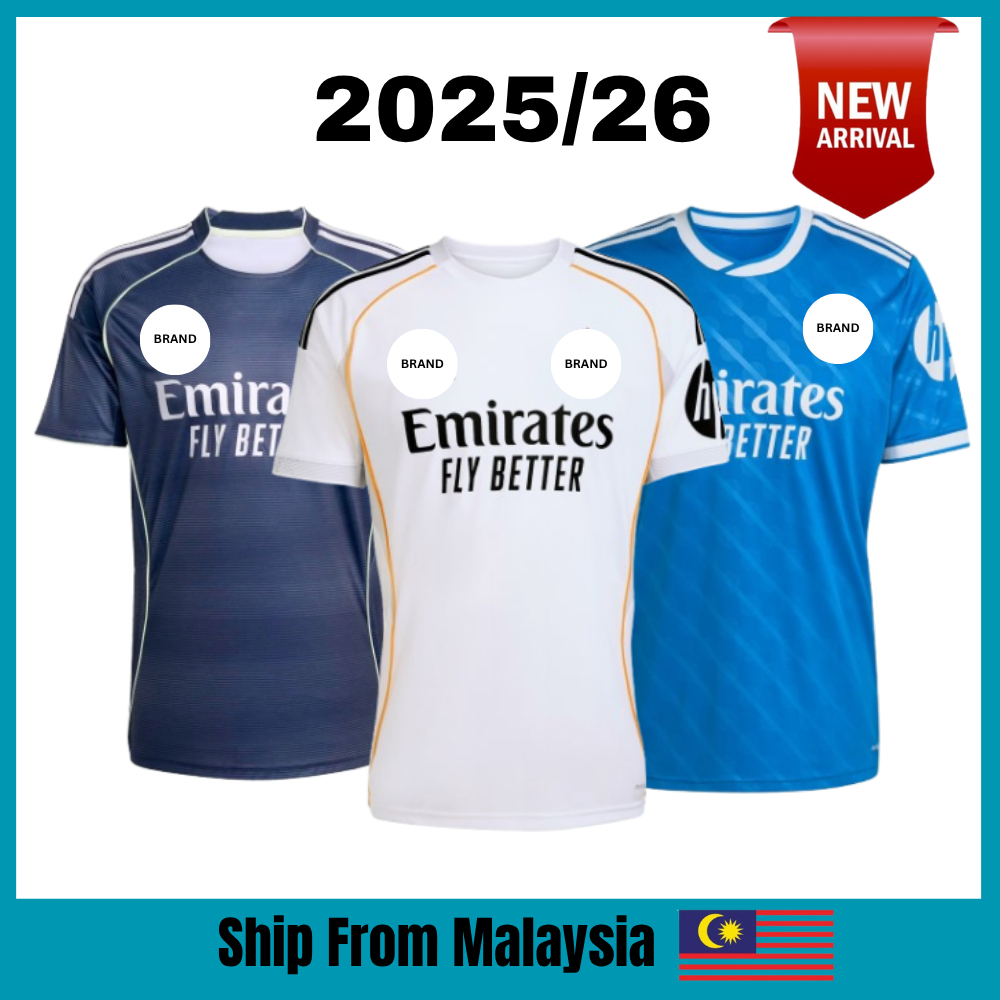 (S-4XL) RM Home Away 3rd Third Kit Football Jersey Kit Shirt Soccer ...