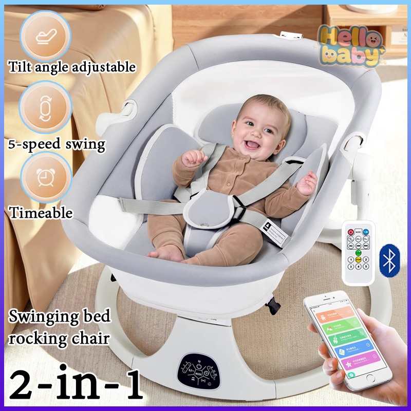Electric baby crib for 0-12 months with Bluetooth control timed rocking ...