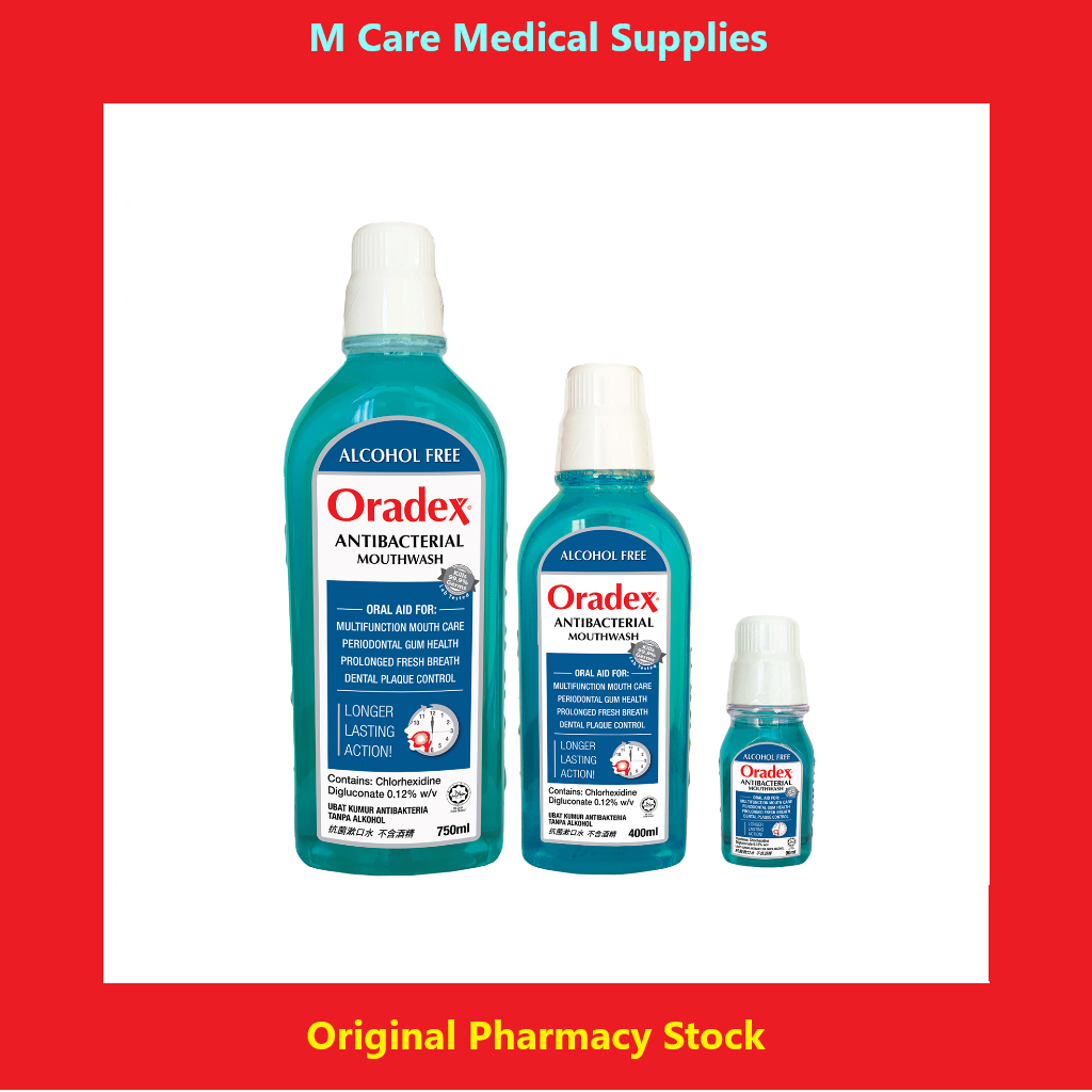 Oradex Antibacterial Mouthwash 90ml/ 400ml /750ml | Shopee Malaysia