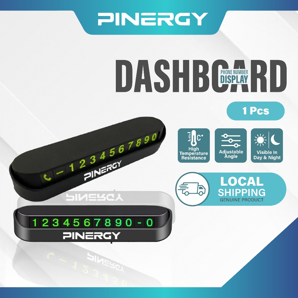 Pinergy Car Dashboard Temporarily Parking Card Phone Number Display ...