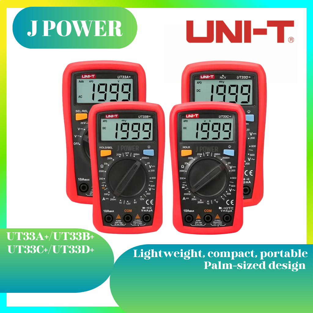 UNI-T UT33+ Series Digital Multimeter UT33A+/UT33B+/UT33C+/ut33D+ | Shopee Malaysia