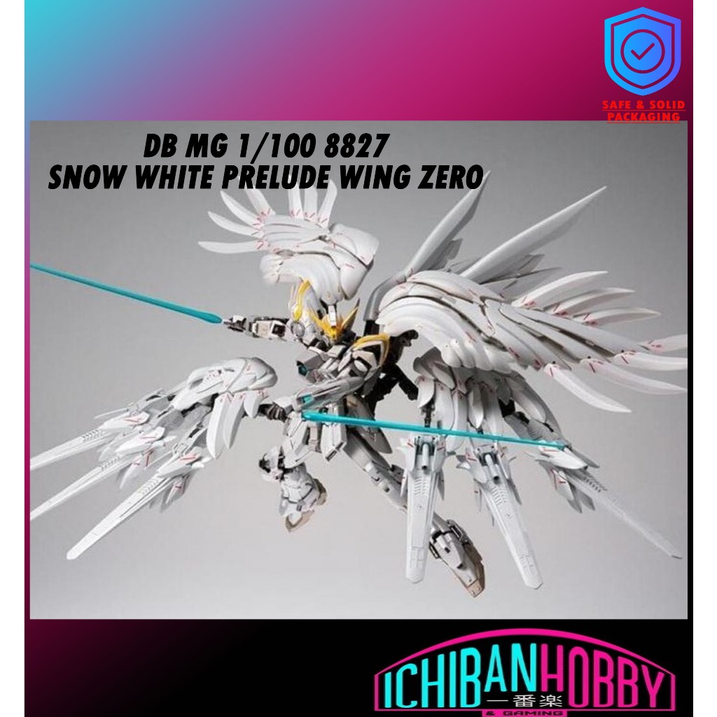 (READY STOCK) DB MG 1/100 8827 SNOW WHITE PRELUDE WING ZERO | Shopee ...