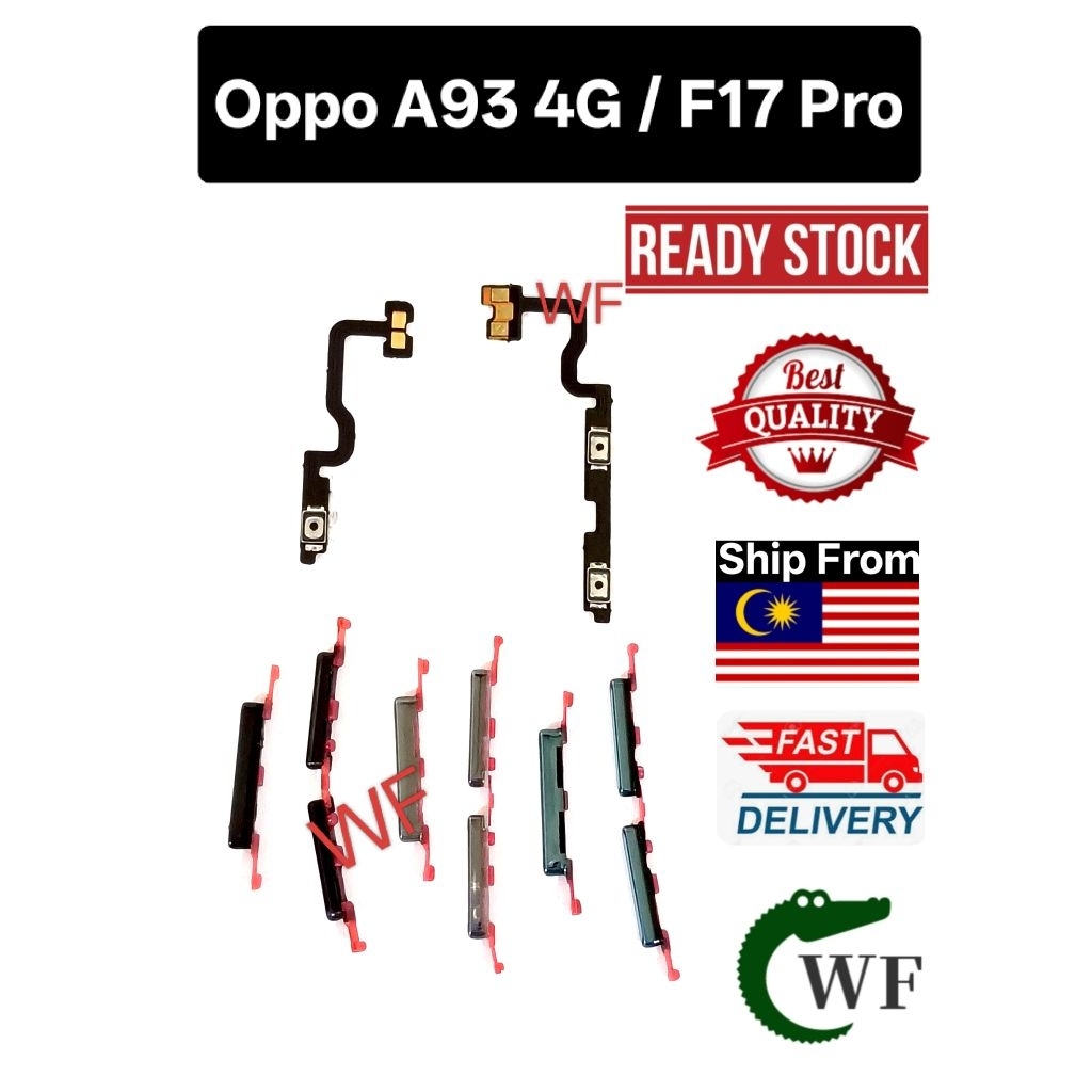 For Oppo A93 4G CPH2121 CPH2123 / F17 Pro CPH2119 Power On Off Volume ...