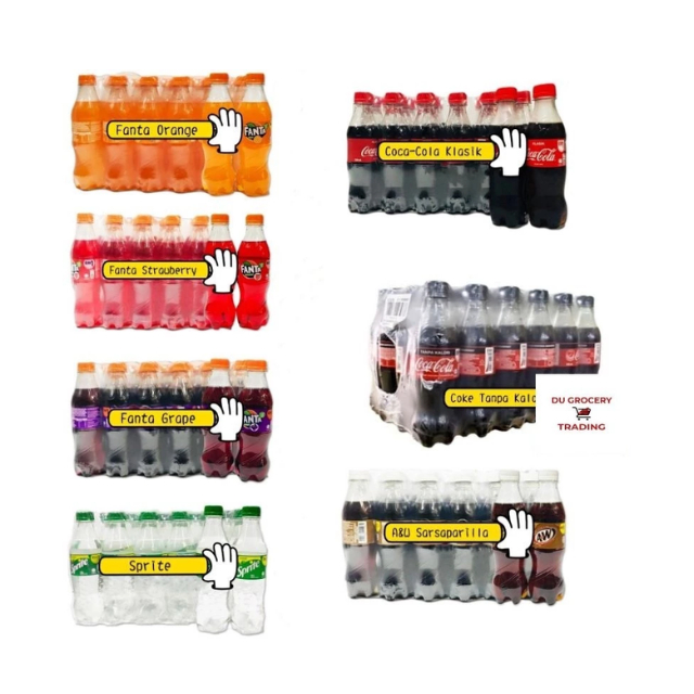 可爱罐装汽水Air Botol (250ml x24) Coca Cola / Sprite / Coke / Fanta Orange ...