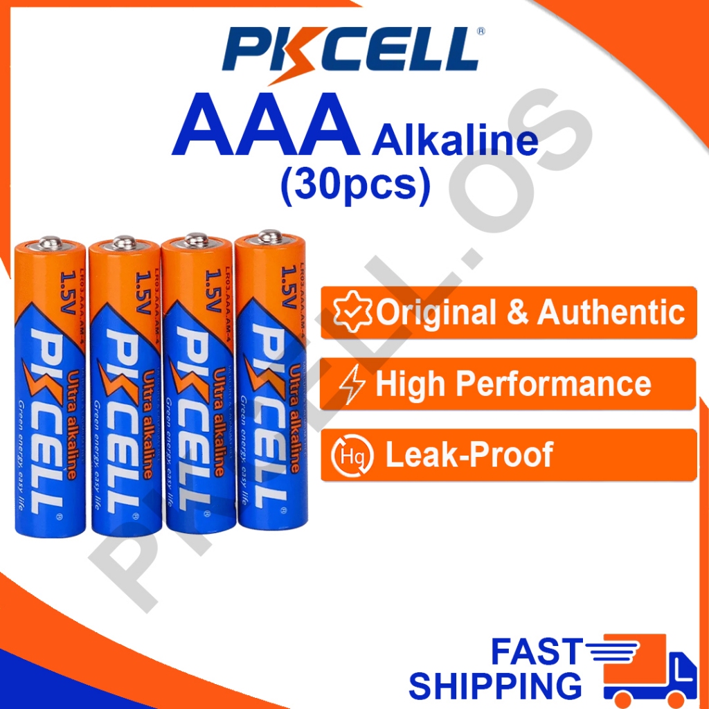 PKCELL AAA 1.5V Alkaline Battery for Clocks / Toys / Remotes / Mouse ...