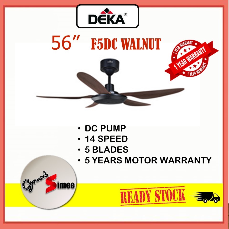 DEKA 56" F5DC DC MOTOR CEILING FAN (DARK WOOD) | Shopee Malaysia