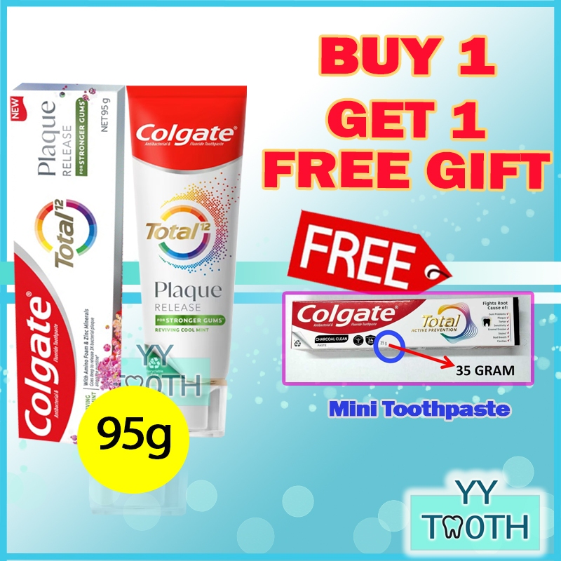D15G Colgate Total Plaque Release toothpaste Gentle Fragrant Mint 95g stronger gum 牙膏 EXP ...