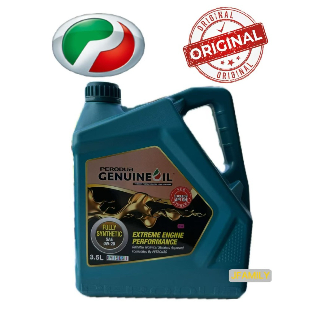 ORIGINAL PERODUA FULLY SYNTHETIC 0W20 3.5L BEZZA ARUZ ATIVA AXIA VIVA ...