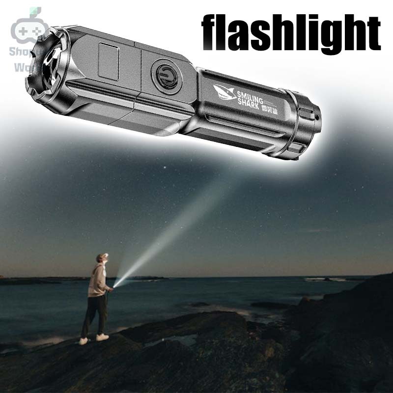 Zoomable LED Flashlight - Super Bright USB Rechargeable Torch (3 Modes ...